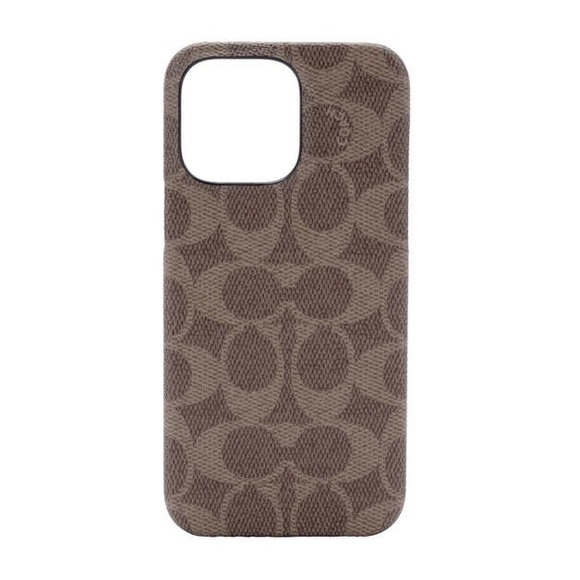 Coach | Accessories | Coach Signature Tan Khaki Logo Slim Leather Wrap ...